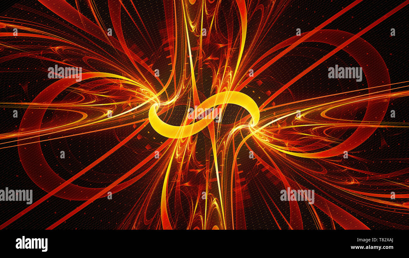 glowing loops design, computer generated abstract background, 3D ...