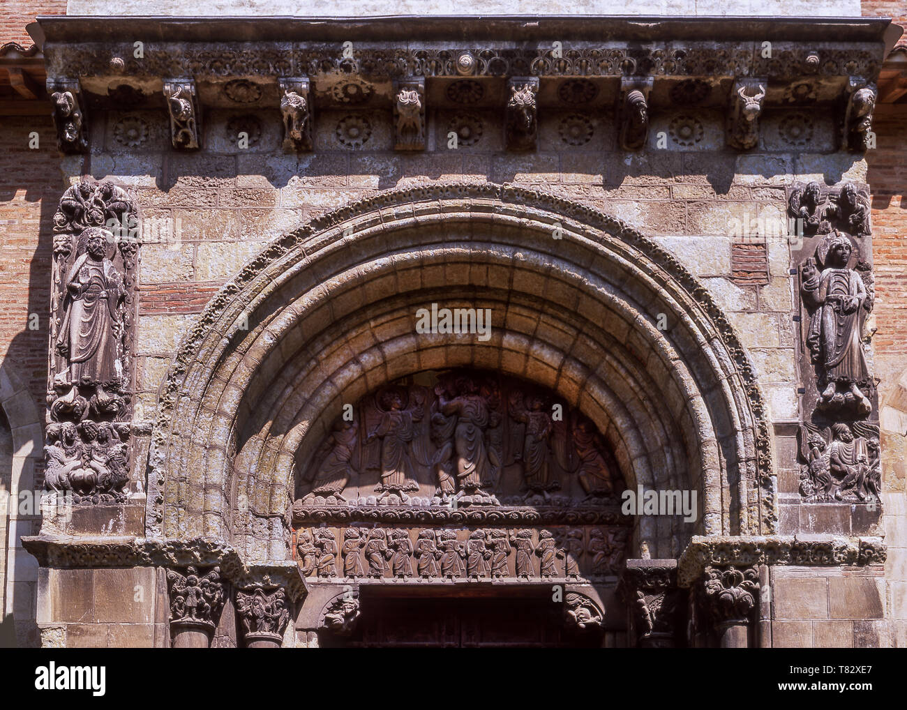 St Sever de Rustan,Romanesque Abbey of 1028 AD.Dept Hautes-Pyrenees ...