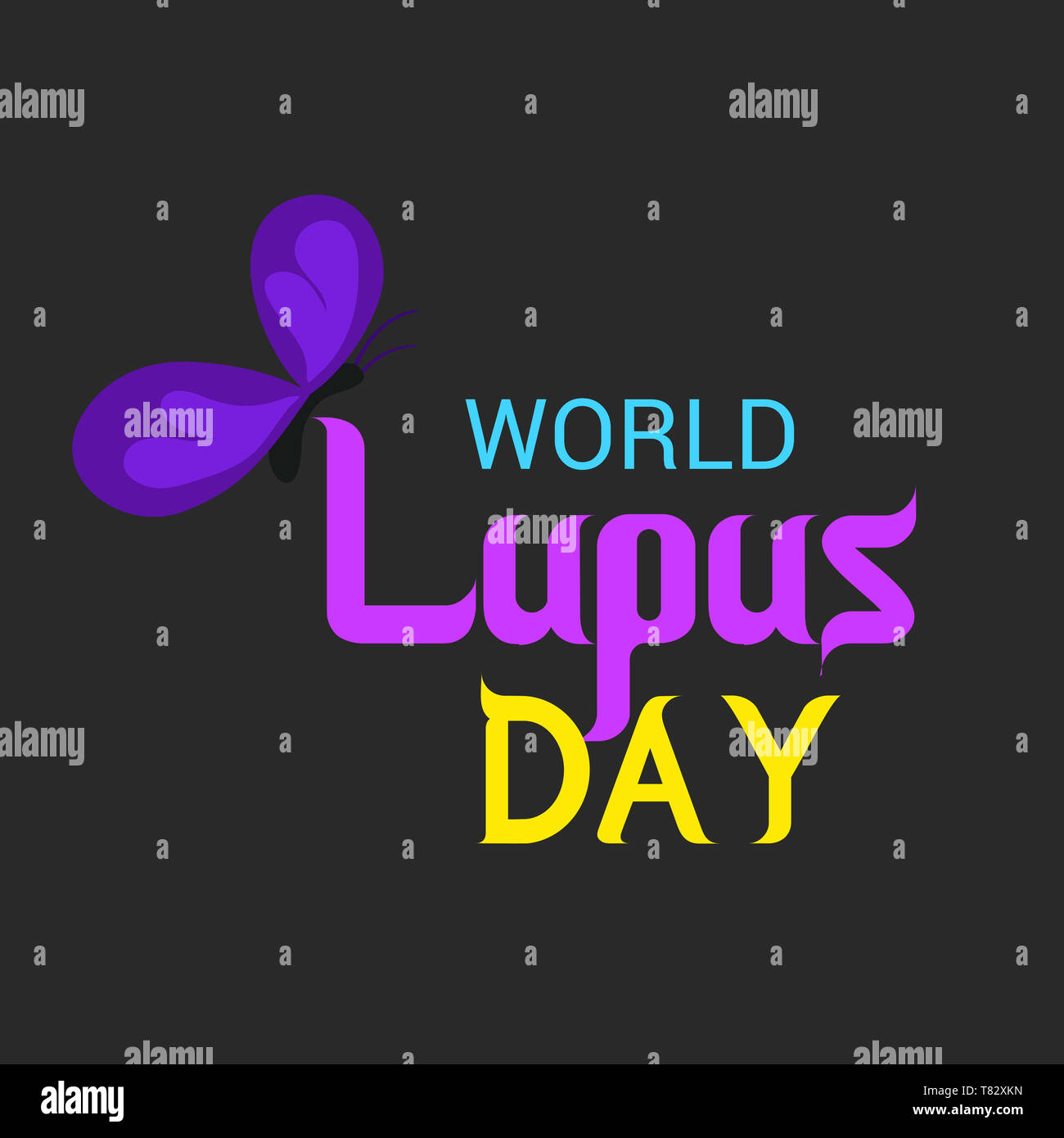 Vector illustration of a Background for World Lupus Day Stock Photo - Alamy