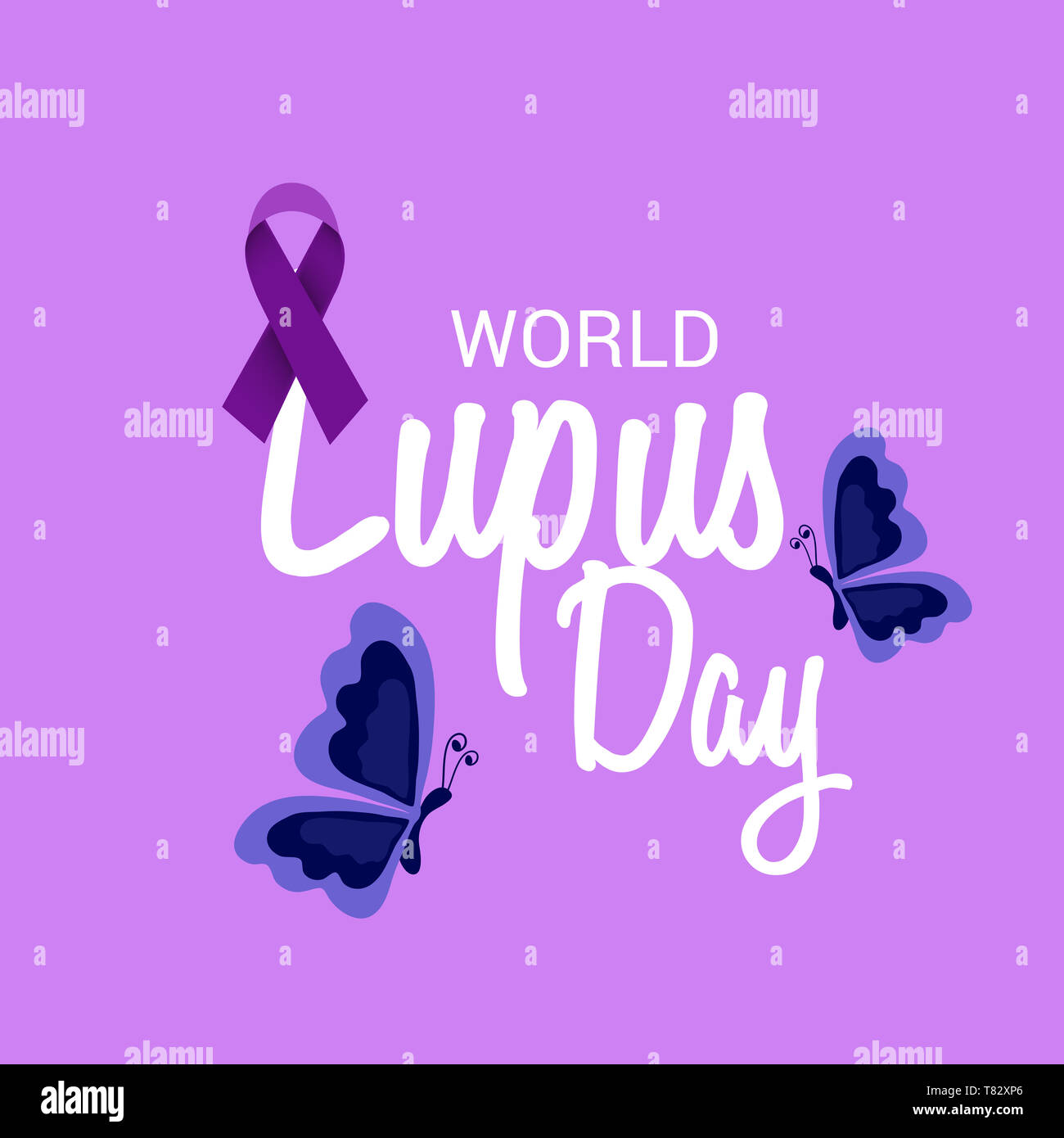 Vector illustration of a Background for World Lupus Day Stock Photo - Alamy