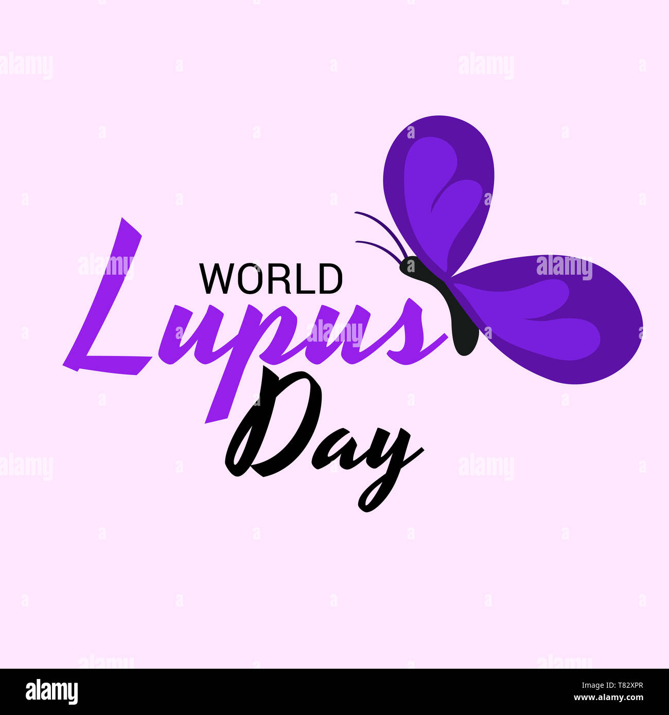 Vector illustration of a Background for World Lupus Day Stock Photo - Alamy