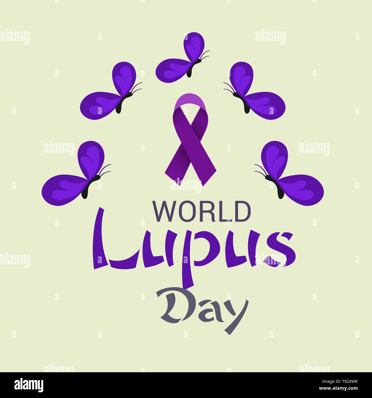 Vector illustration of a Background for World Lupus Day Stock Photo - Alamy
