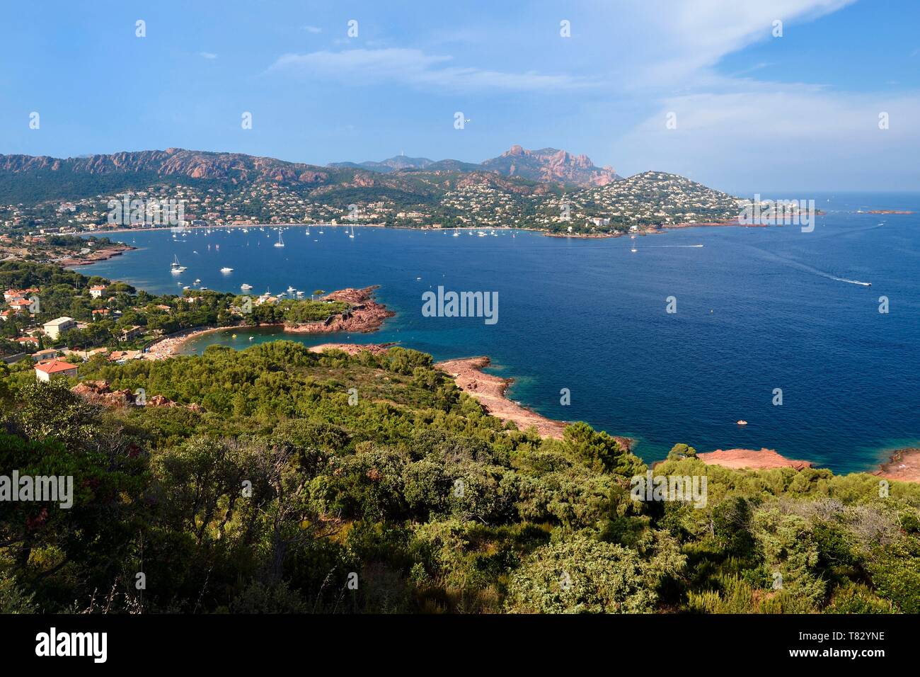 France, Var, Agay area next to Saint Raphael, Massif de l'Esterel ...