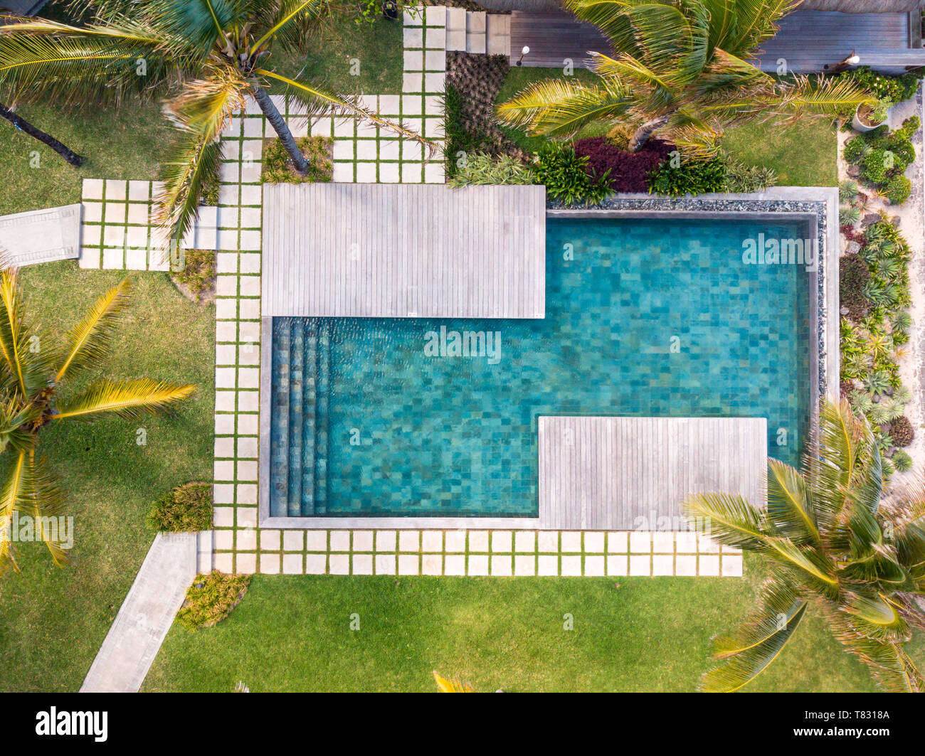 Aerial close up resort pool hi-res stock photography and images - Alamy
