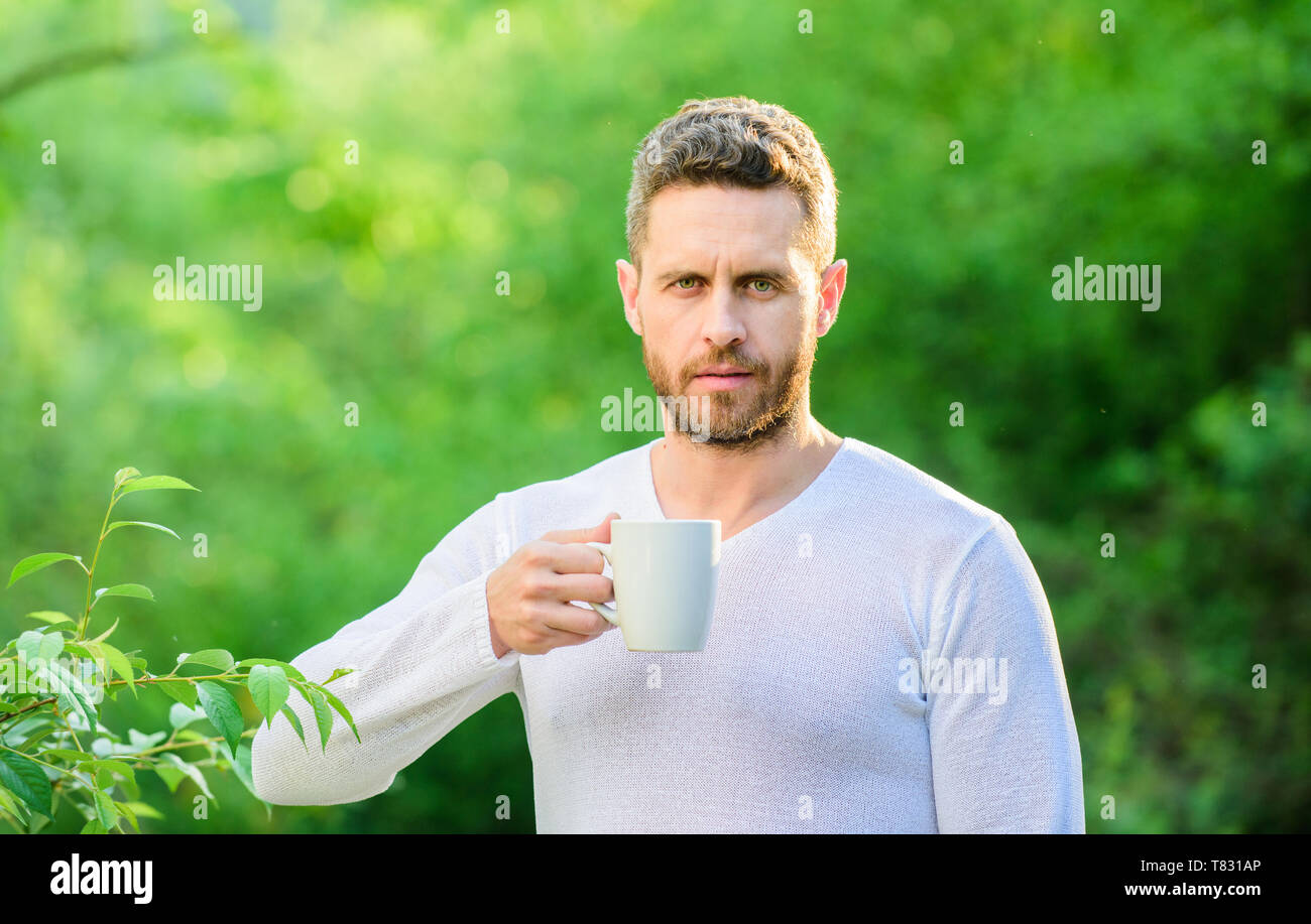 Man Drinking Green Tea