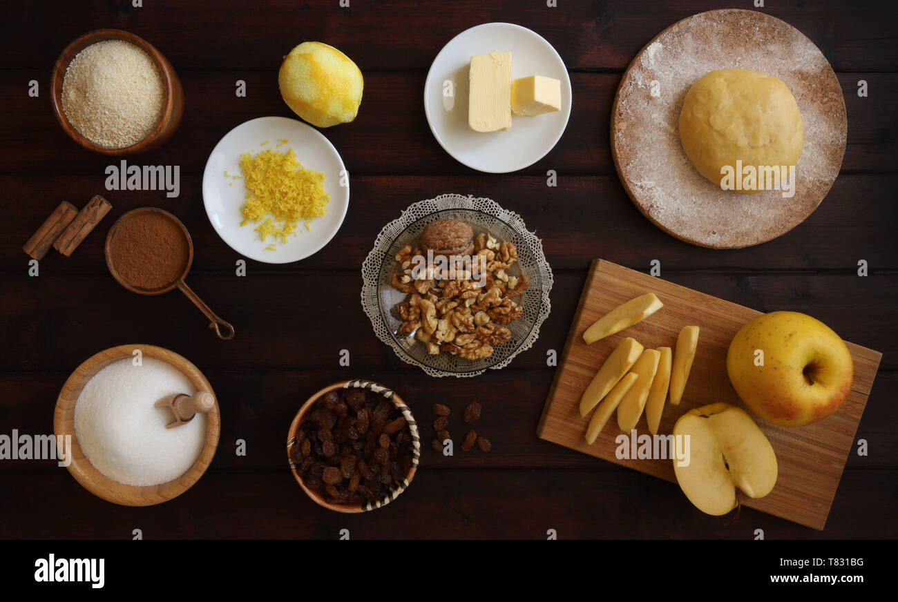 Raw dough ingredients apple hi-res stock photography and images - Alamy