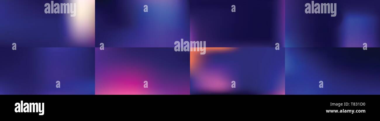 Set of Smooth abstract colorful mesh backgrounds Vector design Stock ...