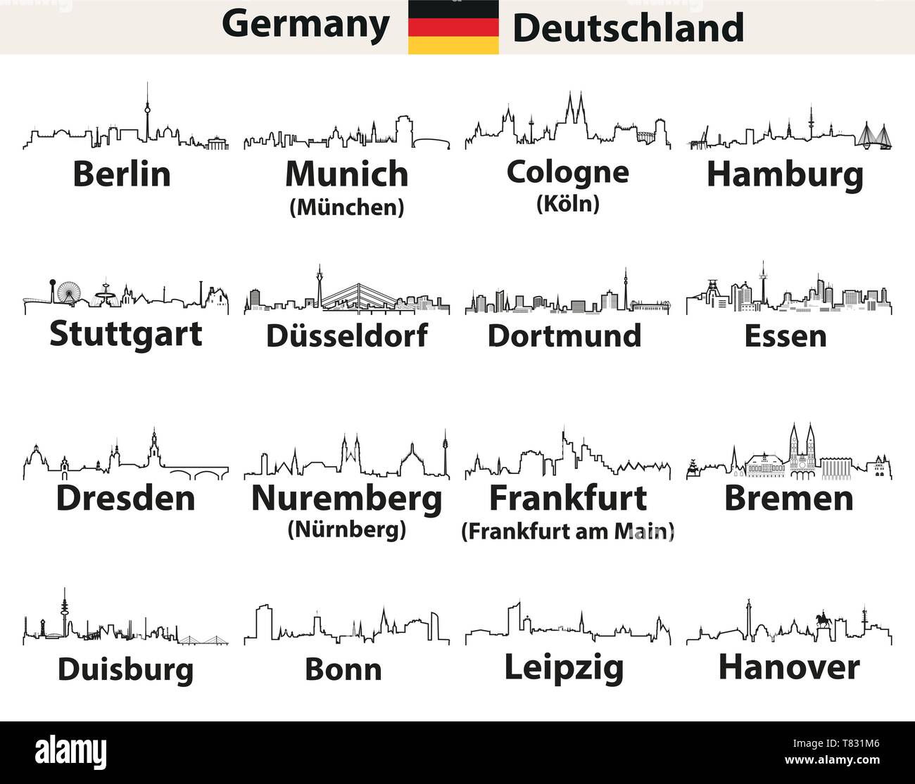 Cityscape hamburg germany Stock Vector Images - Alamy