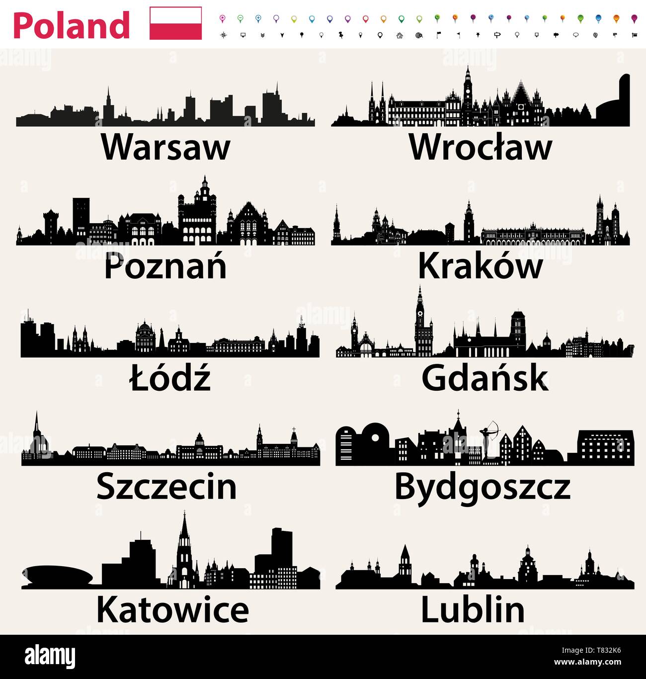 Lodz,poland cityscape Stock Vector Images - Alamy