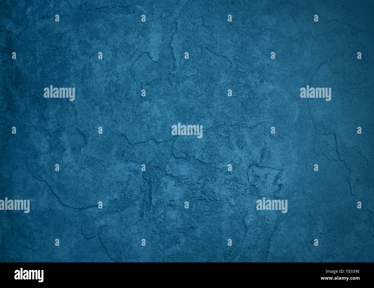 blue plaster wall grunge background texture with cracks and peeling ...