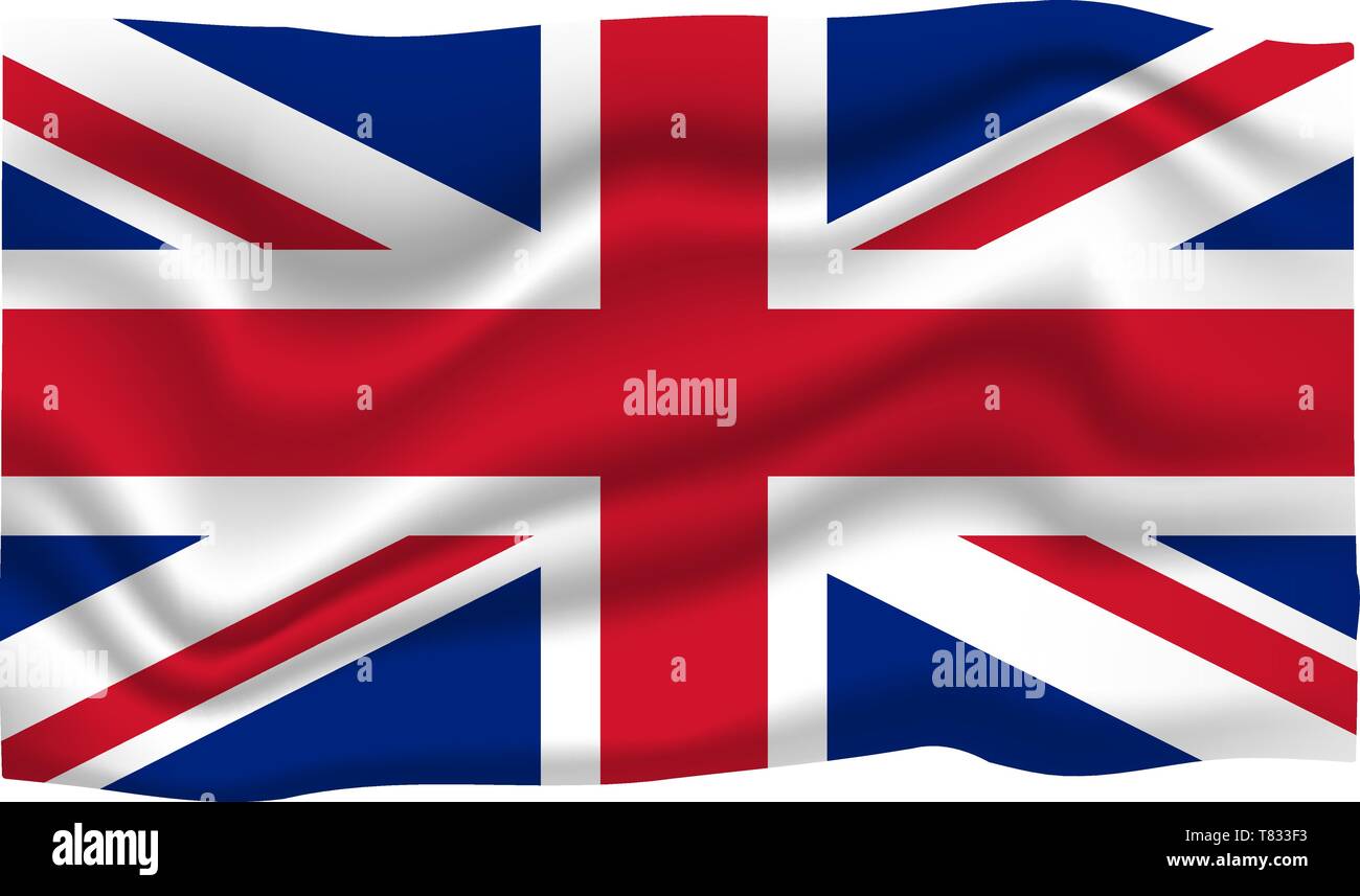Great Britain Flag Icon. National Flag Banner. Cartoon Vector ...