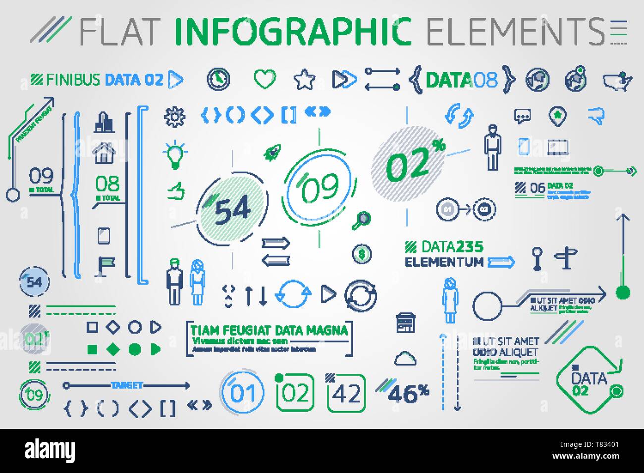 Flat Infographic Elements Stock Vector Image & Art - Alamy