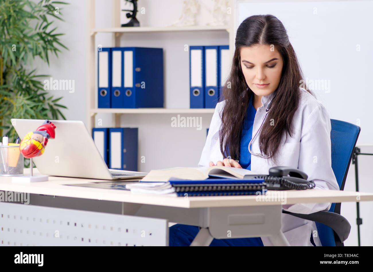 Female doctor cardiologist working in the clinic Stock Photo - Alamy