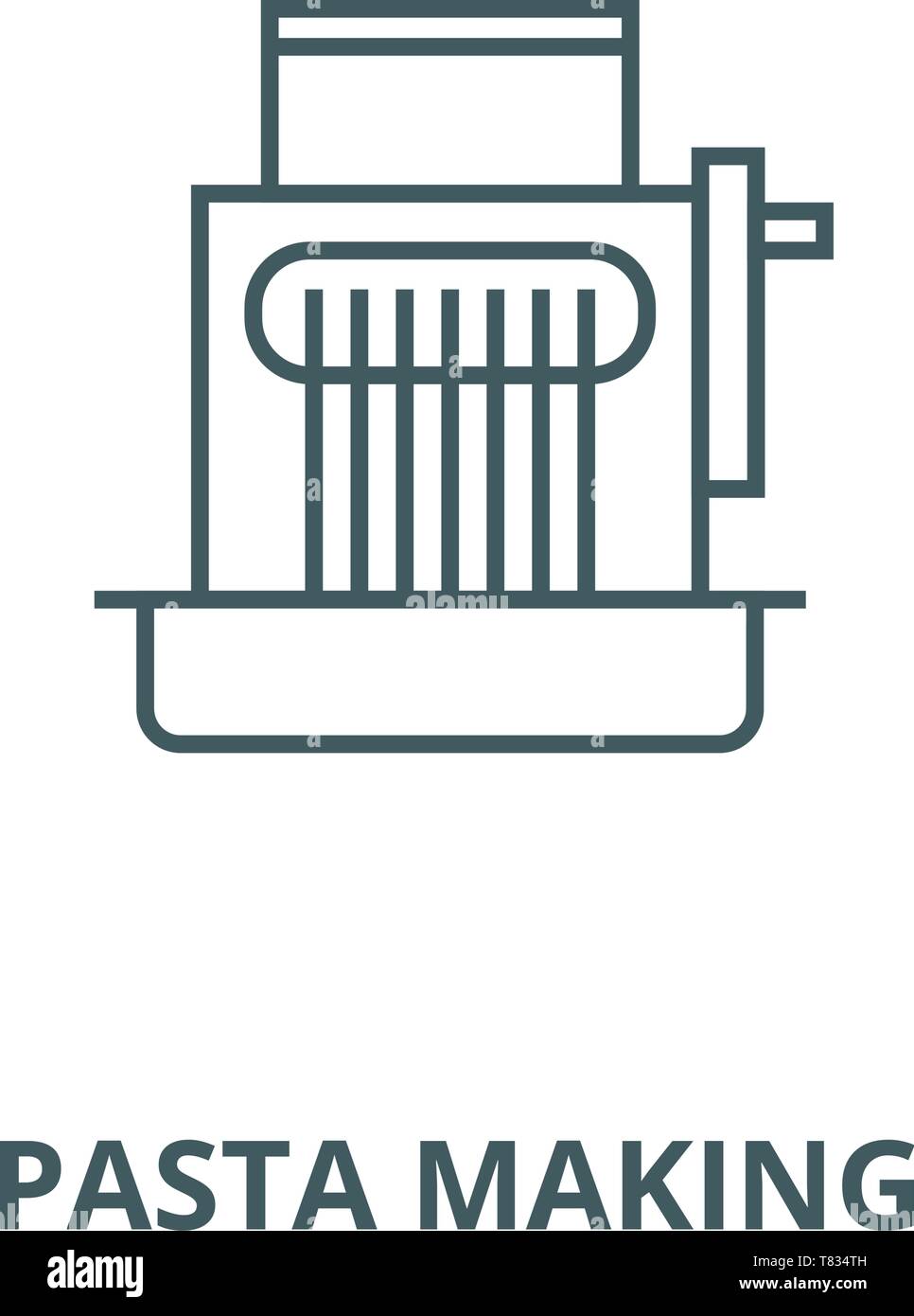 Pasta making vector line icon, linear concept, outline sign, symbol ...