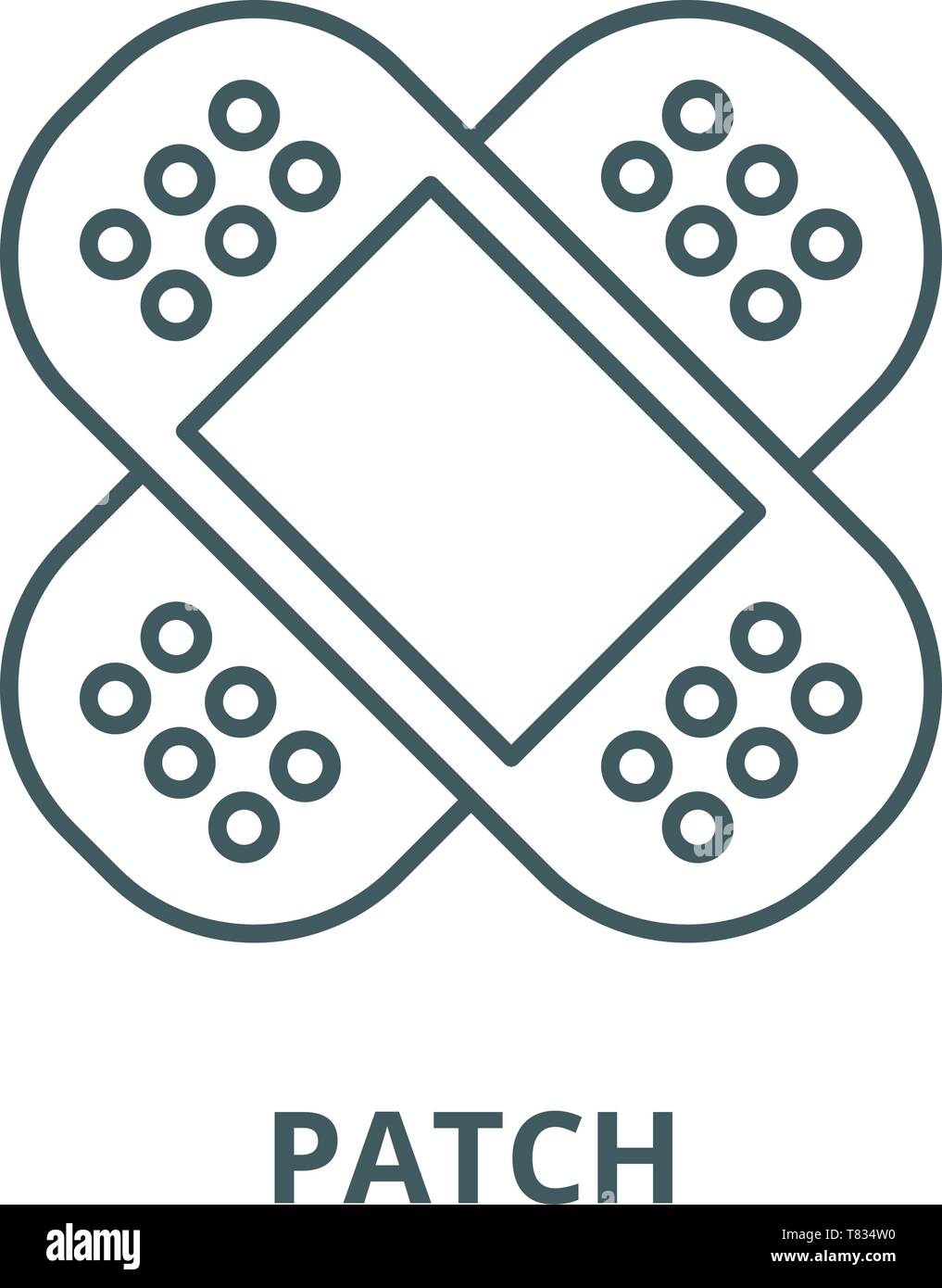 Patch vector line icon, linear concept, outline sign, symbol Stock ...