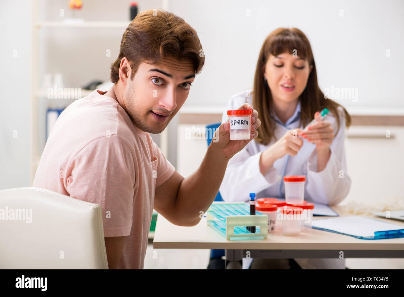 Male sperm donor visiting clinic Stock Photo - Alamy