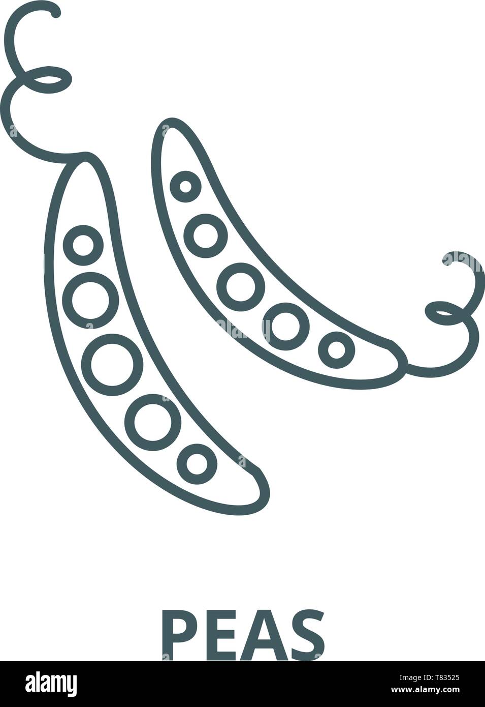 Peas vector line icon, linear concept, outline sign, symbol Stock ...