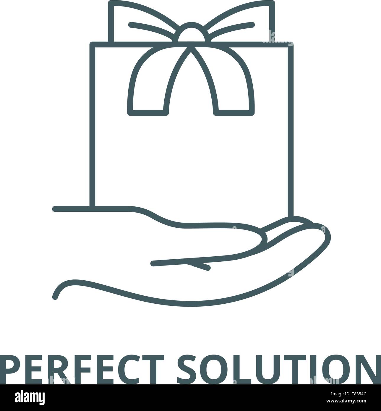 Perfect solution vector line icon, linear concept, outline sign, symbol ...