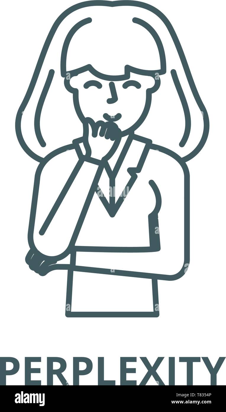 Perplexity vector line icon, linear concept, outline sign, symbol Stock ...