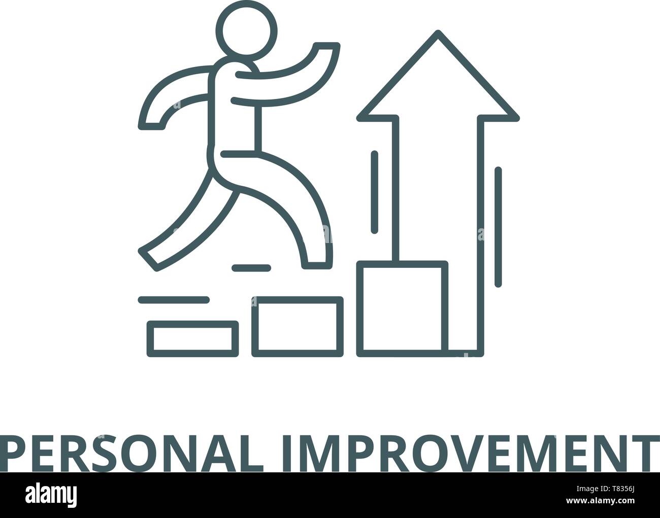Personal improvement vector line icon, linear concept, outline sign ...