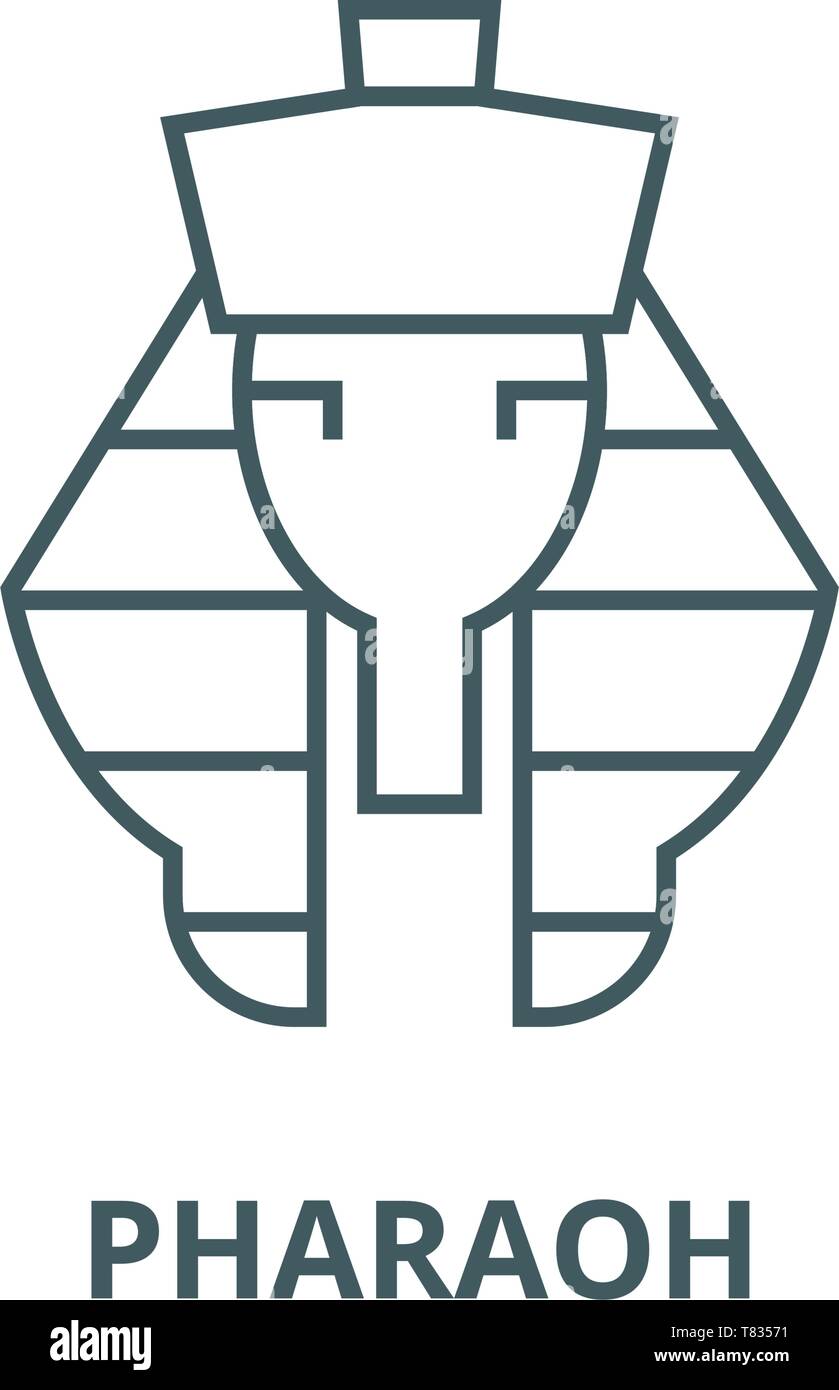 Pharaoh vector line icon, linear concept, outline sign, symbol Stock ...