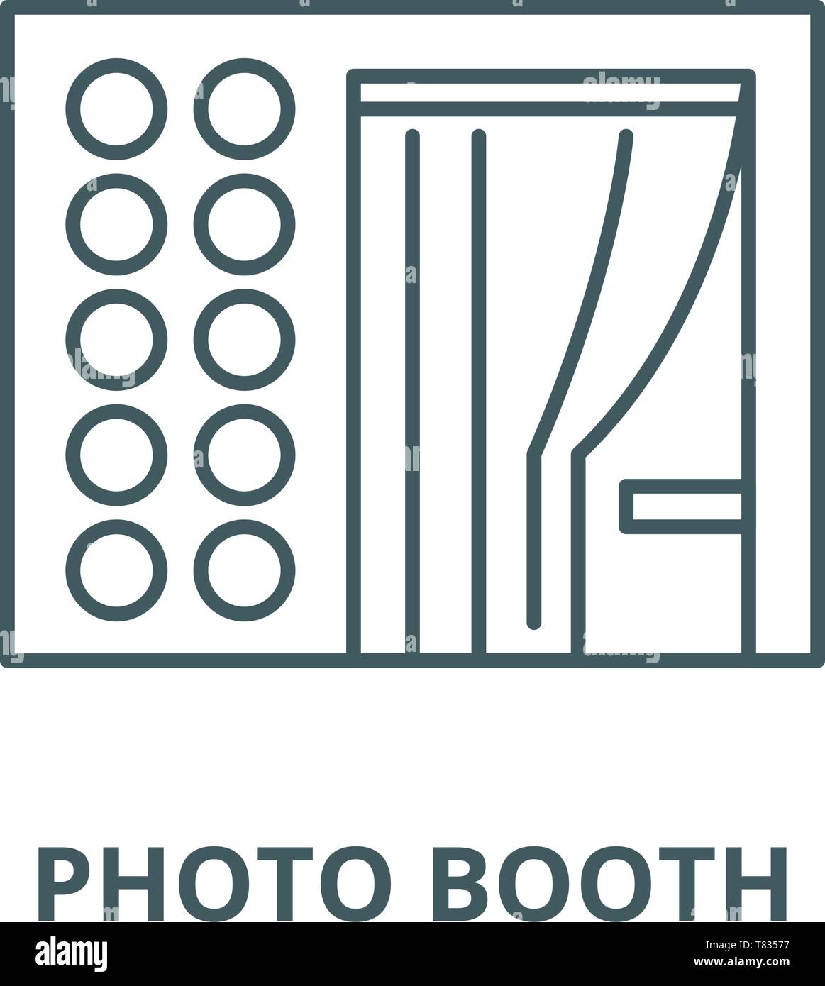 Photo booth vector line icon, linear concept, outline sign, symbol ...