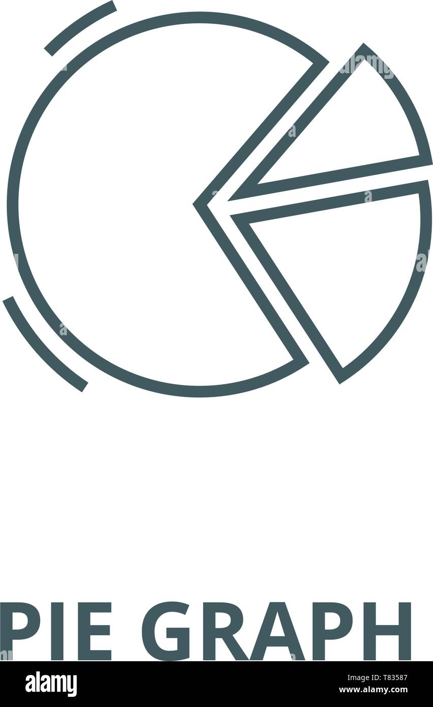 Pie graph vector line icon, linear concept, outline sign, symbol Stock ...