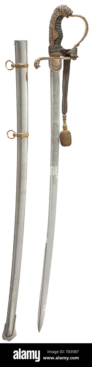 A lions head sabre for officers of the cavalry hi-res stock photography ...