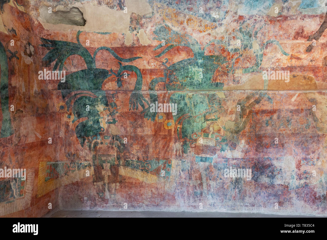 Bonampak Mexico Central America - ancient mayan art - mayan murals in ...