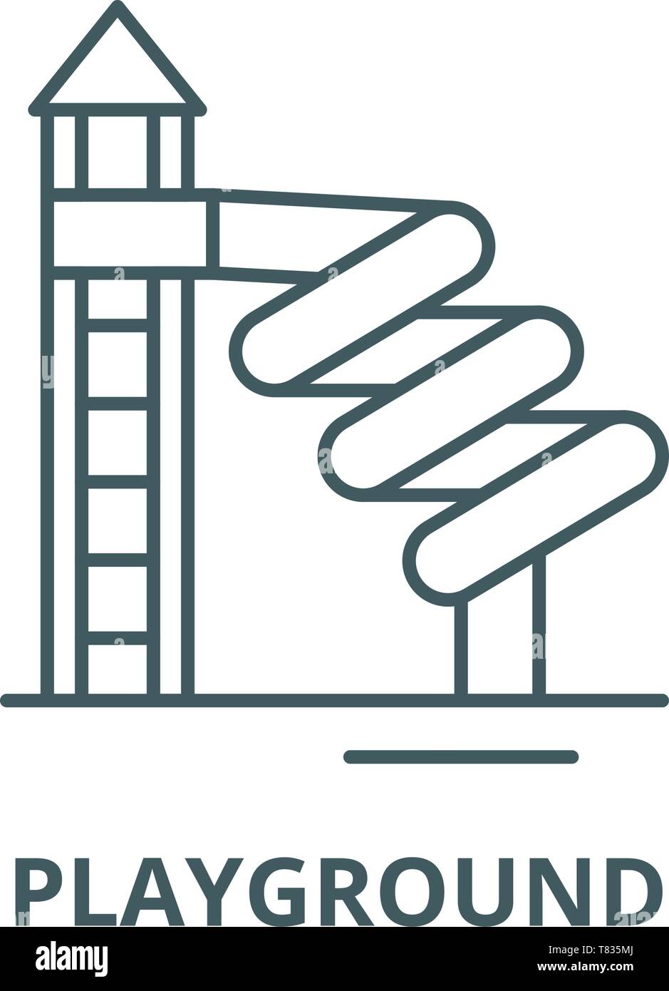 Playground vector line icon, linear concept, outline sign, symbol Stock ...