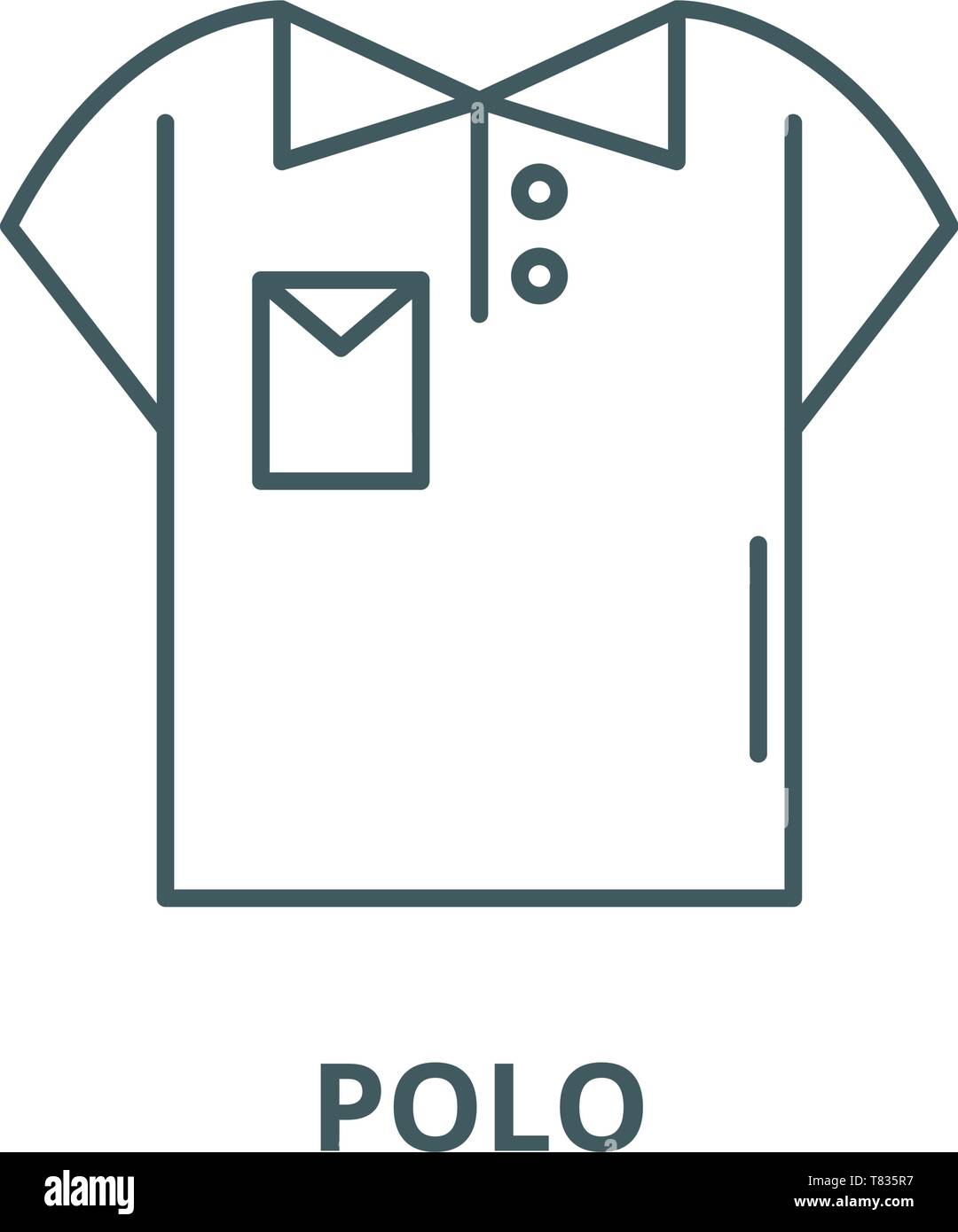 Polo vector line icon, linear concept, outline sign, symbol Stock ...