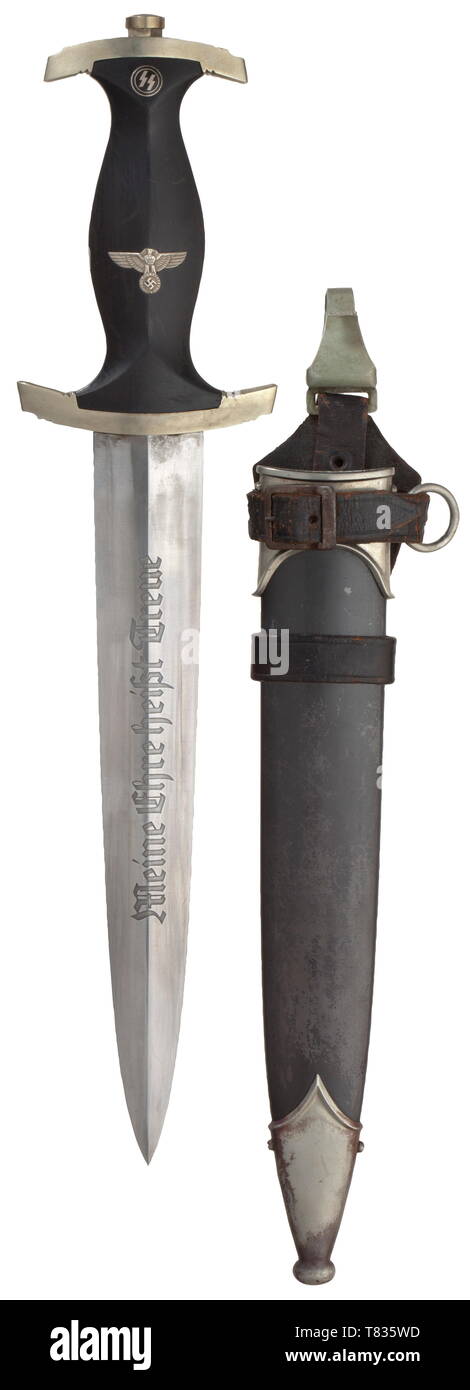 An honour dagger M 34 with Himmler dedication The obverse of the blade ...