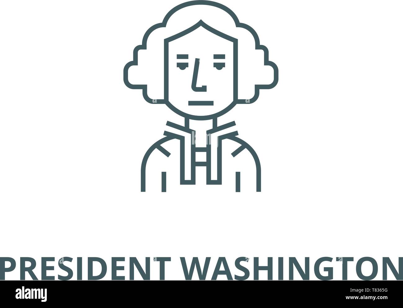 President usa,washington,judje vector line icon, linear concept ...