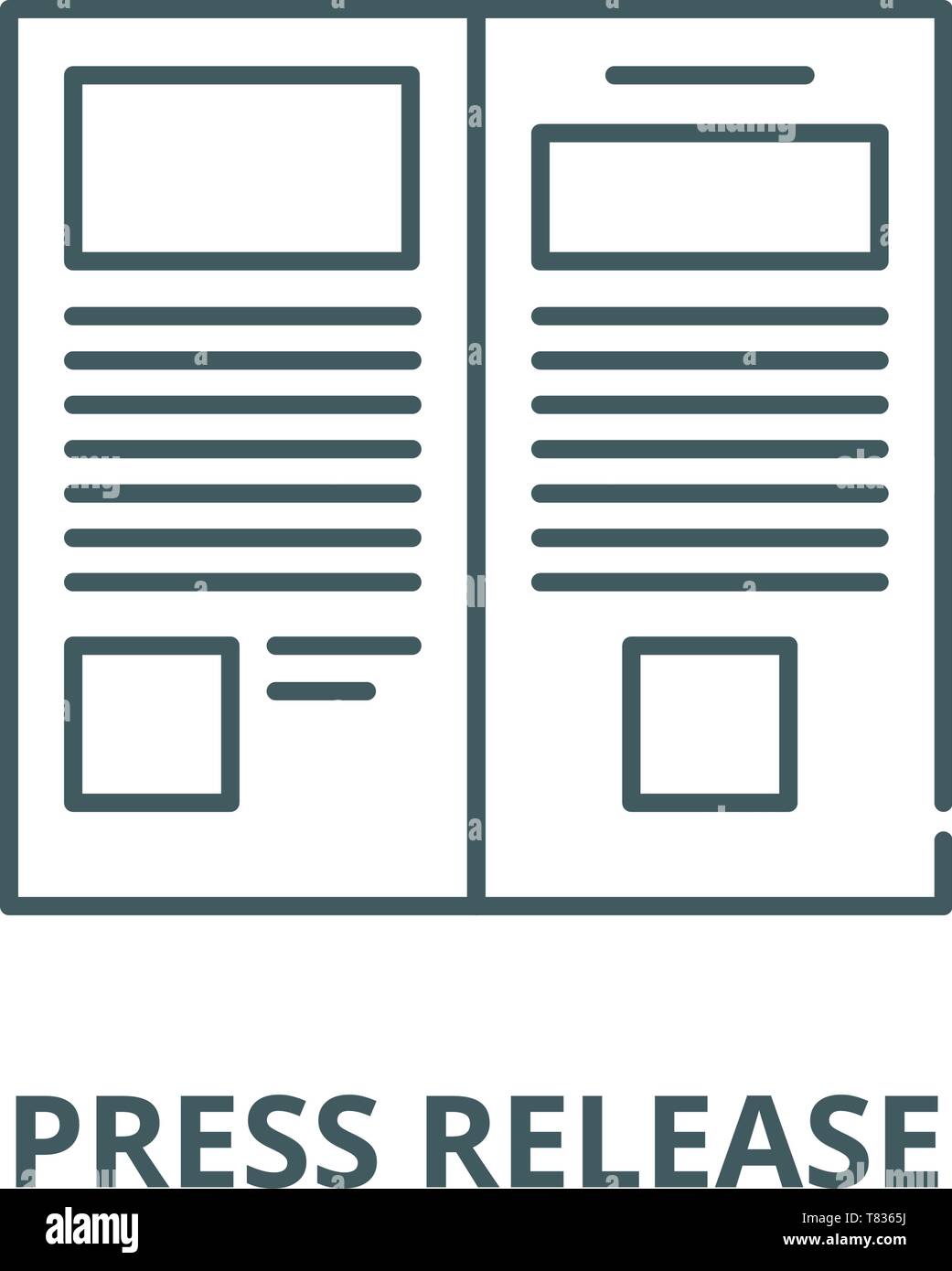 Press release vector line icon, linear concept, outline sign, symbol Stock Vector Image & Art ...