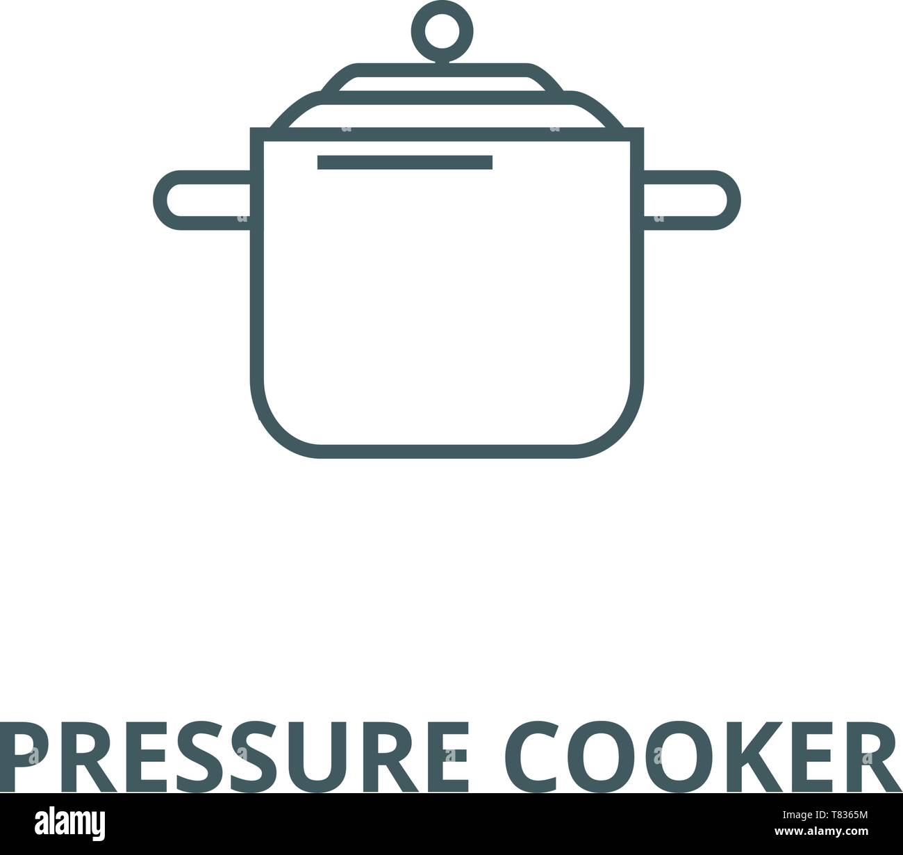 Pressure cooker,thermo pot vector line icon, linear concept, outline ...