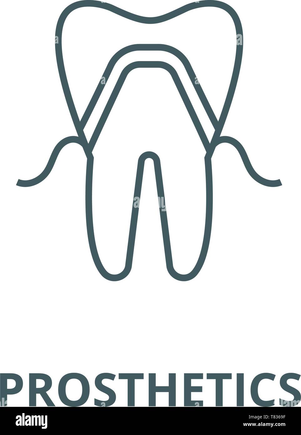 Prosthetics vector line icon, linear concept, outline sign, symbol ...