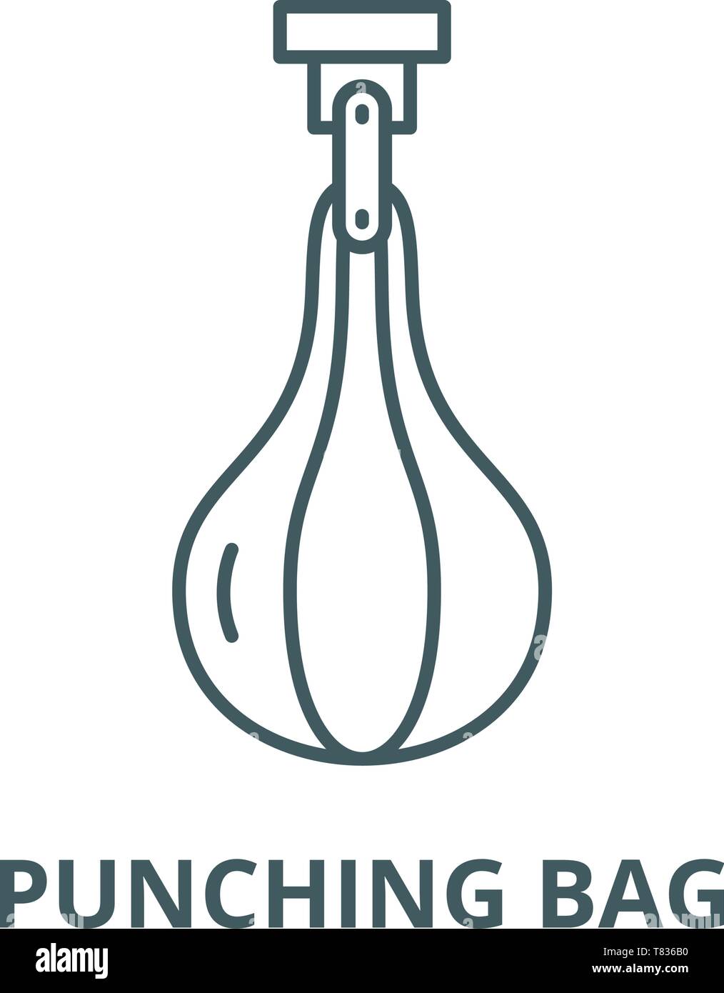 Punching bag vector line icon, linear concept, outline sign, symbol ...
