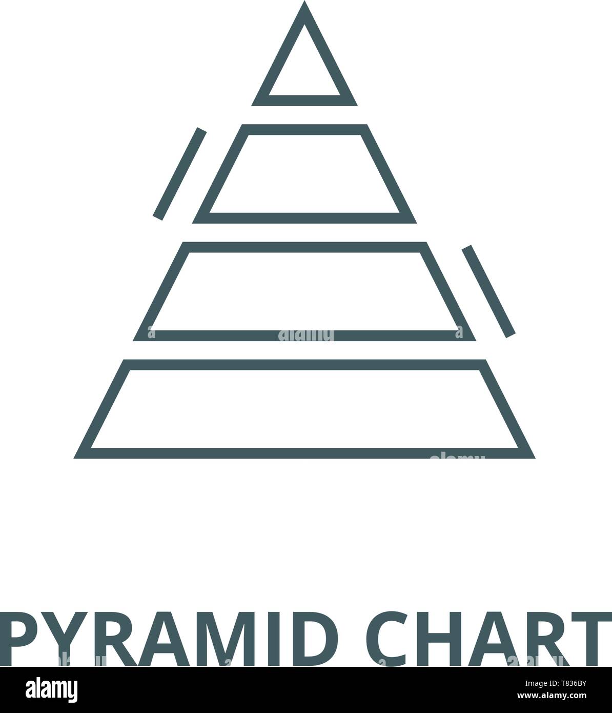 Pyramid chart vector line icon, linear concept, outline sign, symbol ...