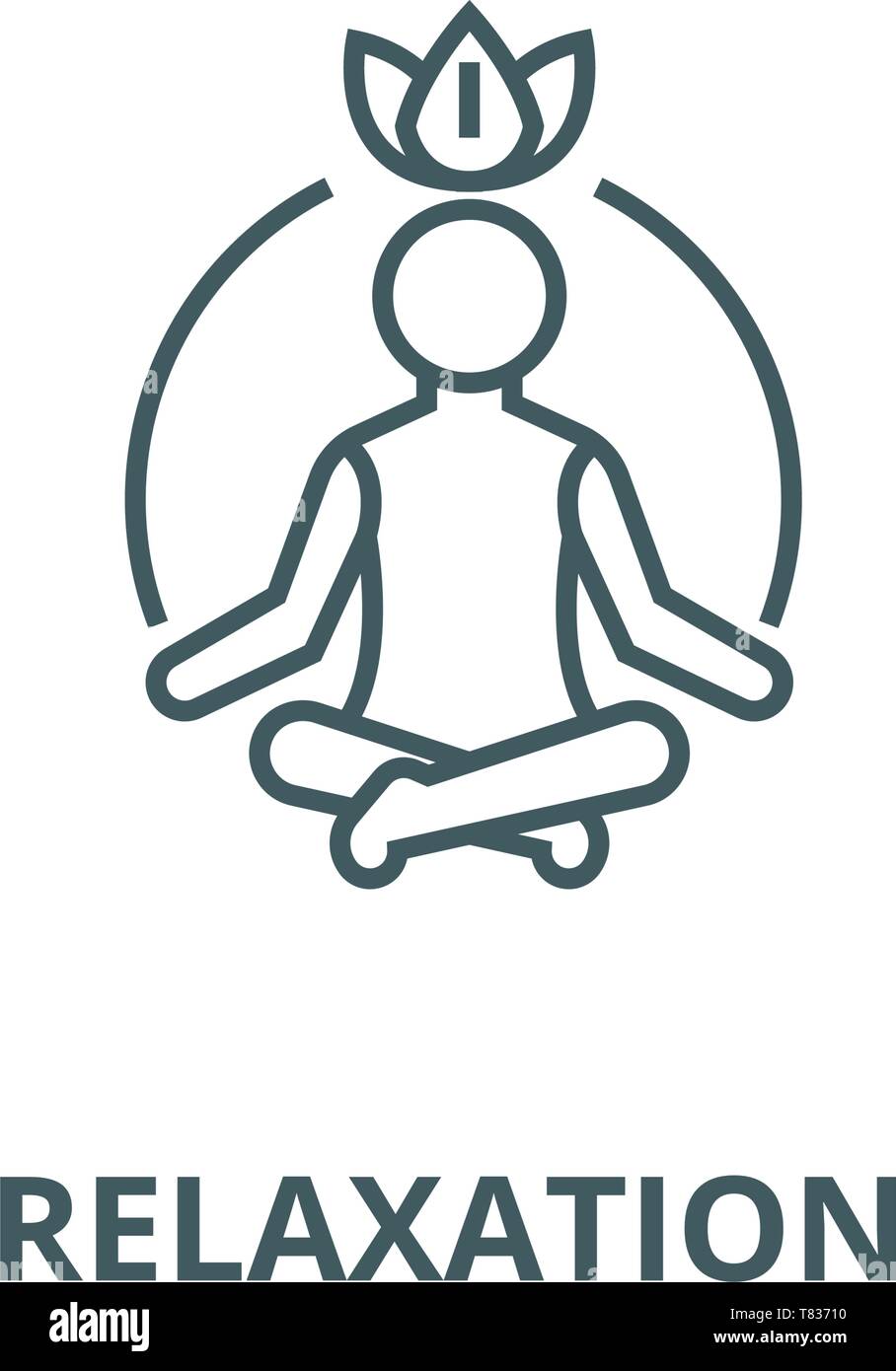 Relaxation vector line icon, linear concept, outline sign, symbol Stock ...