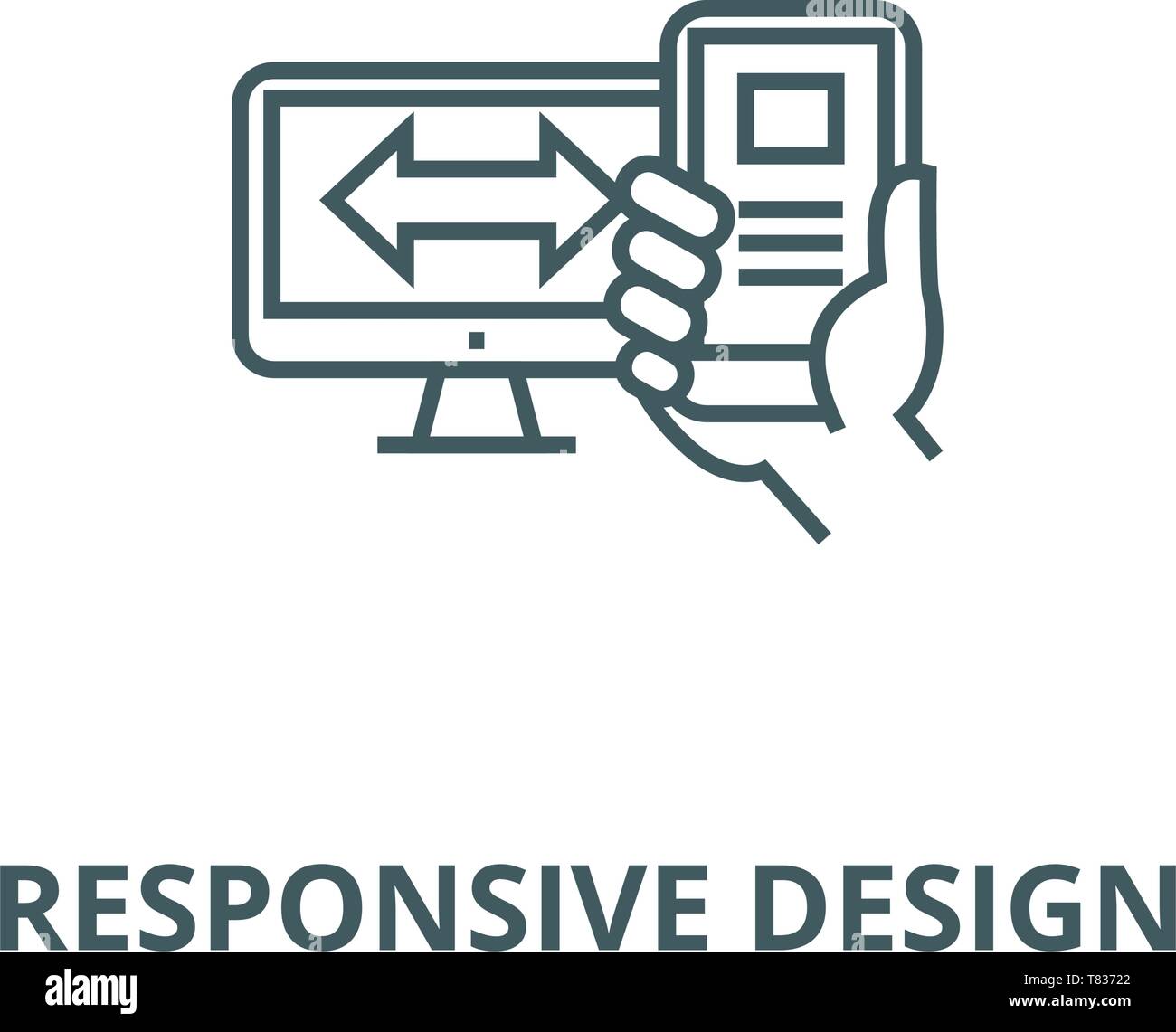 Responsive design vector line icon, linear concept, outline sign ...