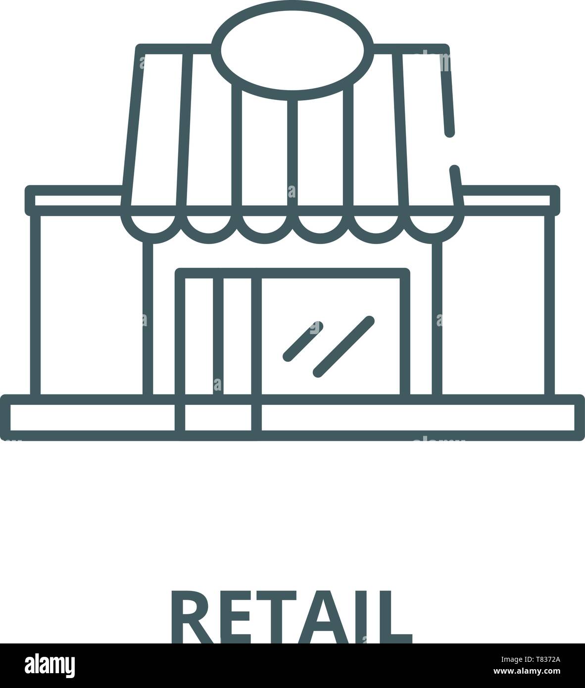 Retail vector line icon, linear concept, outline sign, symbol Stock ...