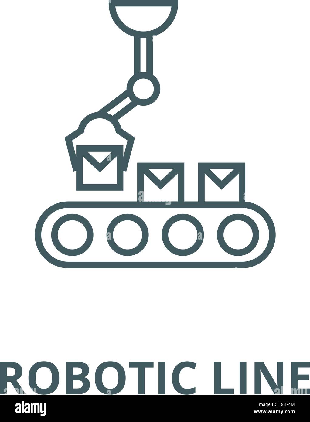 Robotic line vector line icon, linear concept, outline sign, symbol ...