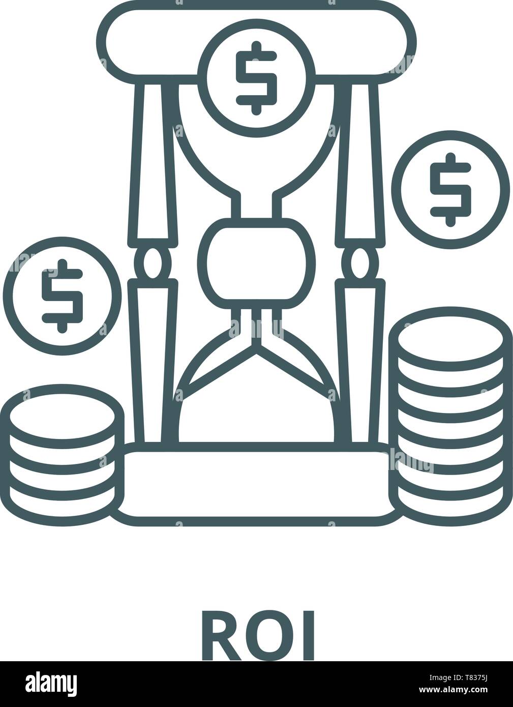 Roi vector line icon, linear concept, outline sign, symbol Stock Vector ...