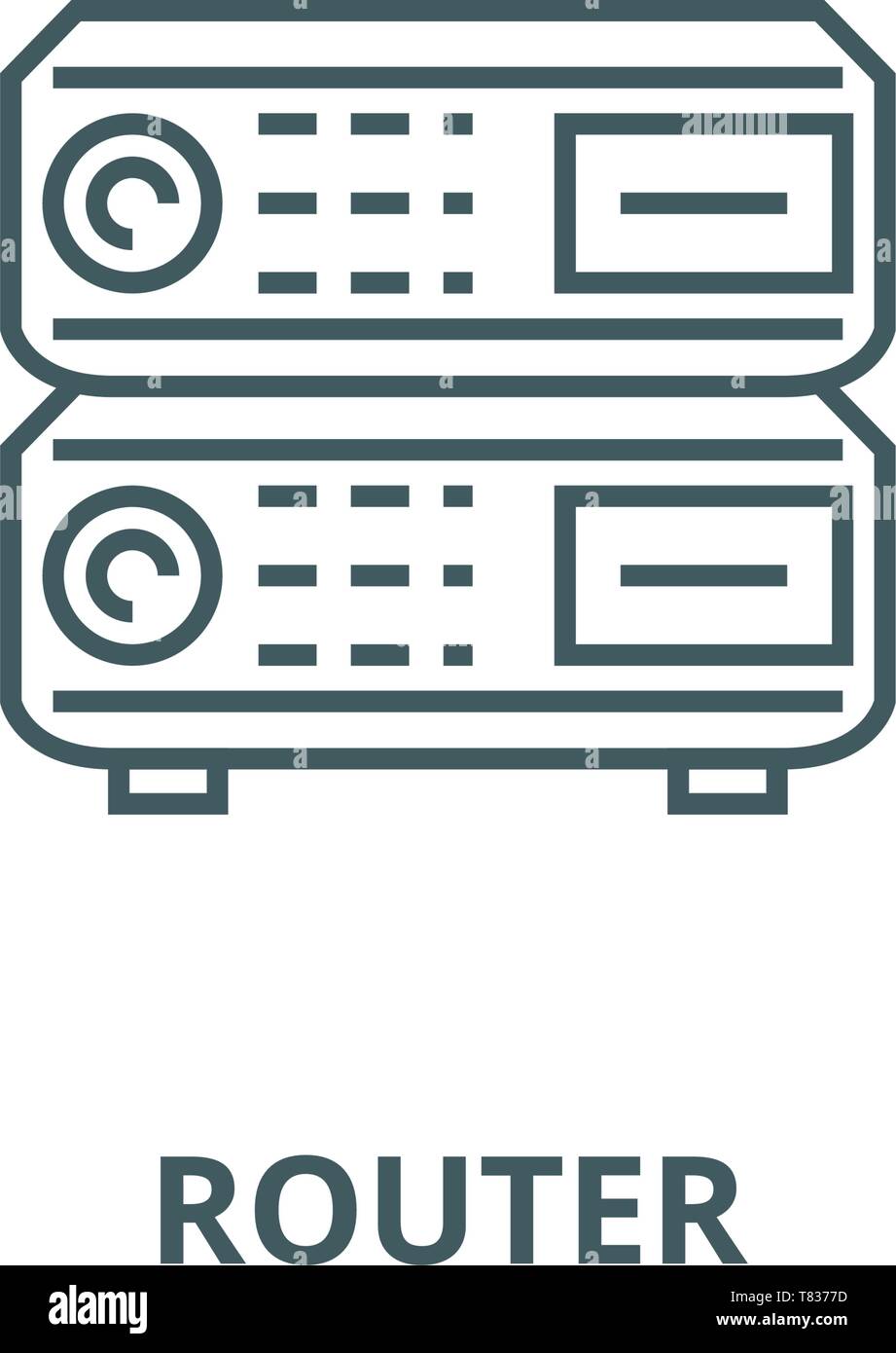 Router vector line icon, linear concept, outline sign, symbol Stock ...