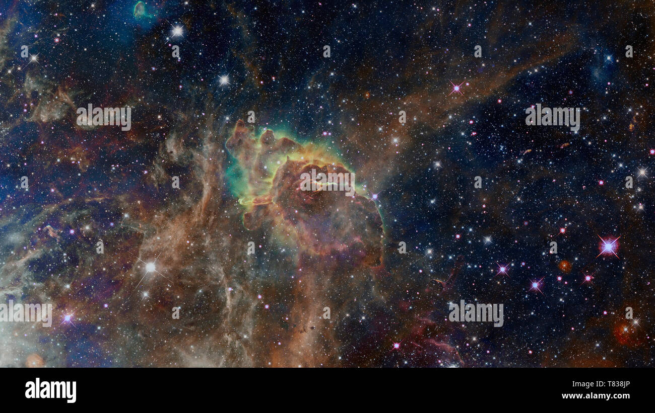 Galaxy and nebula in outer space. Elements of this image furnished by ...