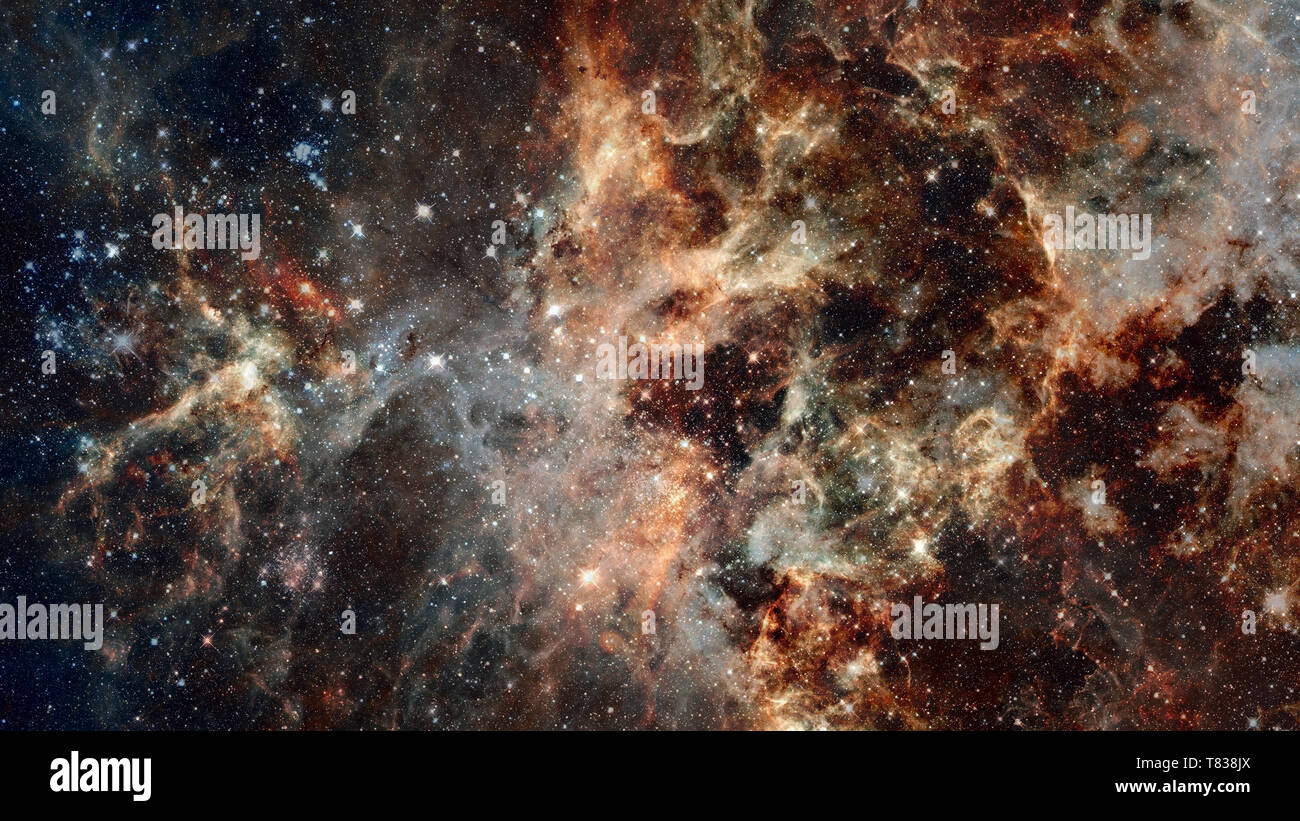 Nebula and stars in outer space. Elements of this image furnished by ...