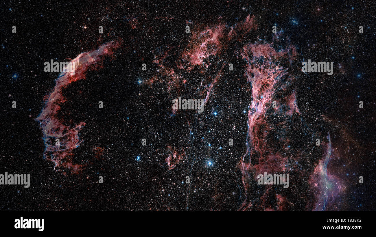 Beautiful nebula, mysterious universe and bright stars in outer space ...