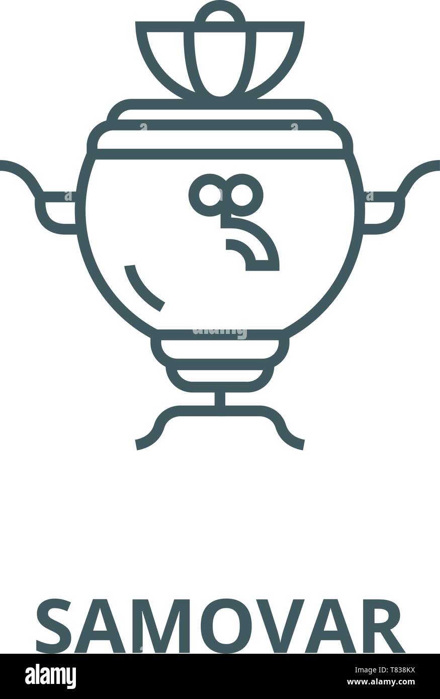 Samovar vector line icon, linear concept, outline sign, symbol Stock ...