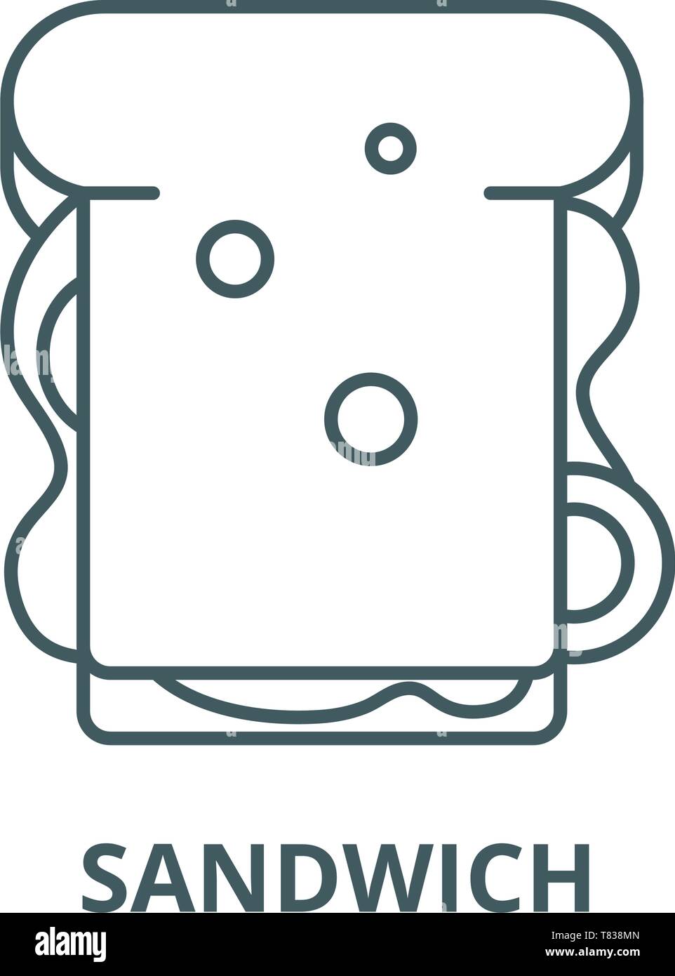 Sandwich vector line icon, linear concept, outline sign, symbol Stock ...