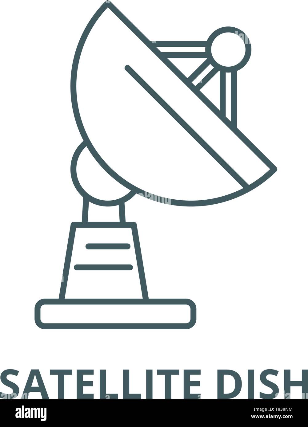 Satellite dish vector line icon, linear concept, outline sign, symbol ...